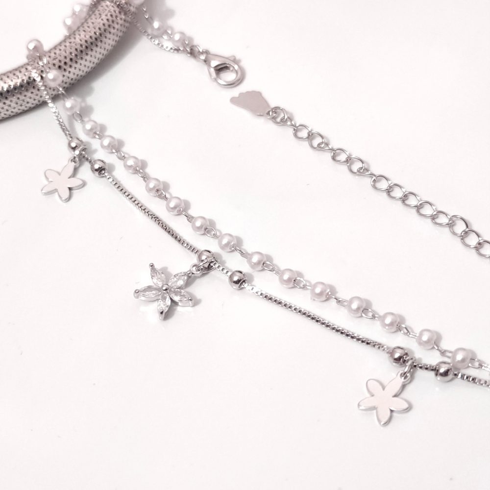 Double Bar Sweet Star Payal Best Silver Color China Imported High ...